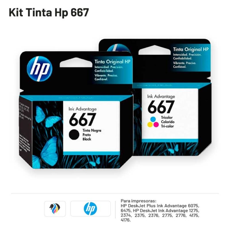 Kit Tinta HP 667 para 6000 6400 • Nuevo