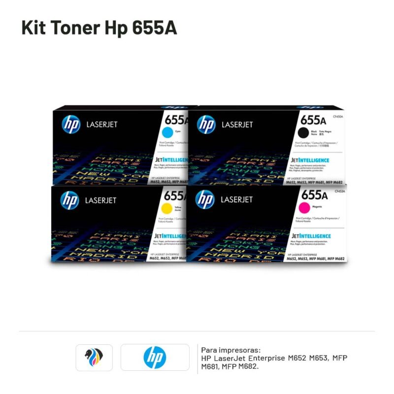 Kit Toner HP 655A para M652 653 681 682 • Nuevo