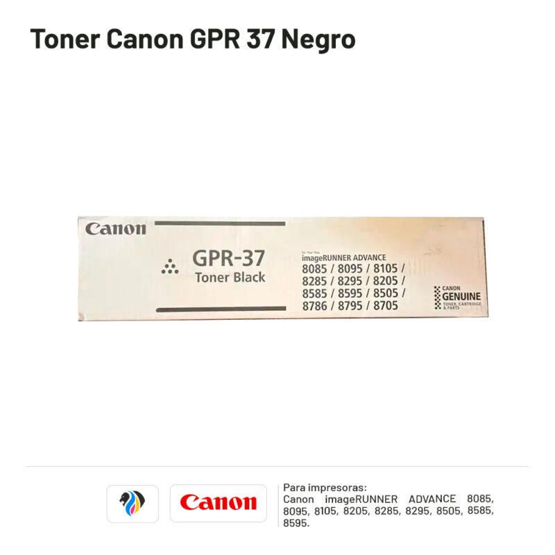 Toner Canon GPR 37 Negro para 8085 8095 8105 Nuevo