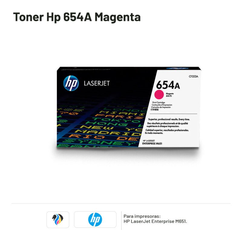 Toner HP 654A Magenta para M651 • Nuevo