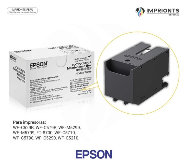 CAJA DE MANTENIMIENTO EPSON T6716 PARA 5710 5790 • Nuevo