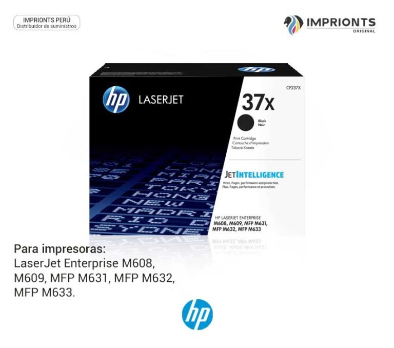 Toner Hp 37X Negro Para M631 M632 M633 M608 M609 • Nuevo