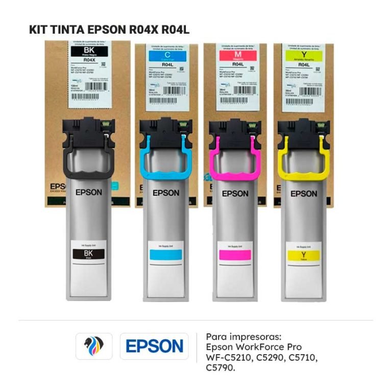Kit Tinta Epson R04X R04L Para C5210 5290 • Nuevo