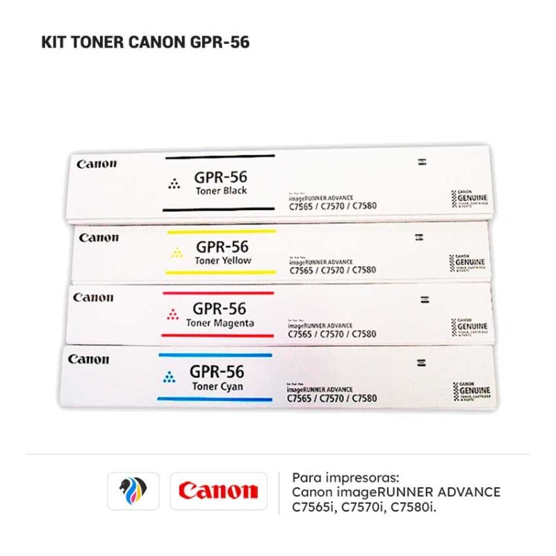 Kit Toner Canon GPR-56 para 7565 7570 7580 • Nuevo