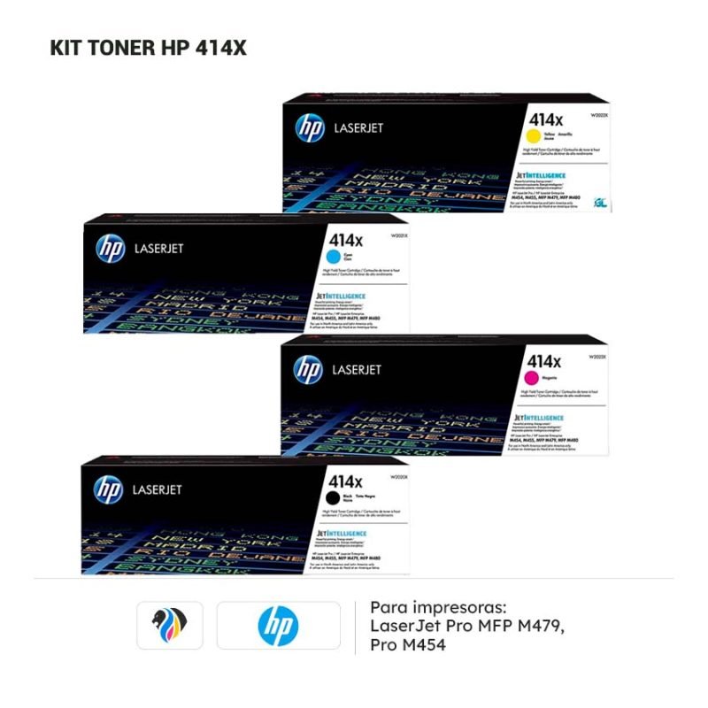 Kit Toner HP 414X para M454 • Nuevo