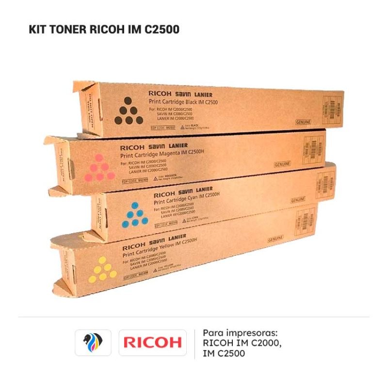 Kit Toner Ricoh IM C2500 para 2000 2500 • Nuevo