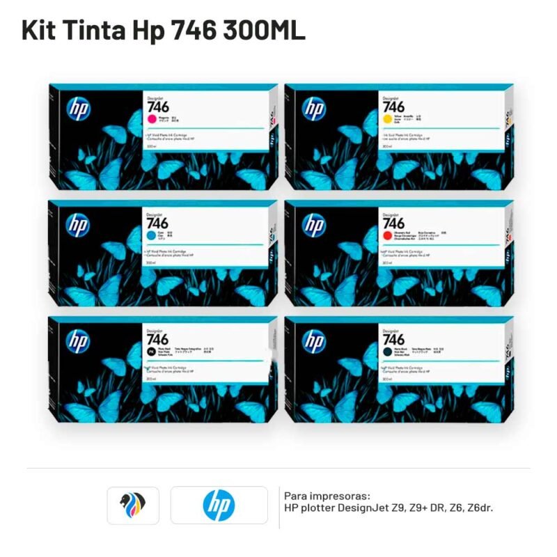Kit Tinta HP 746 300ML para Z9DR • Nuevo