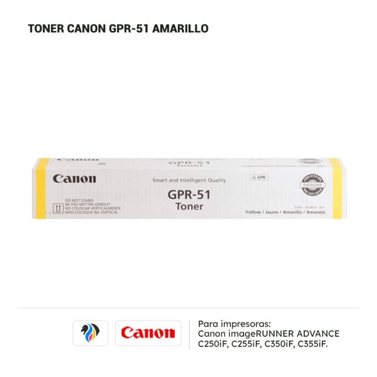 Toner Canon GPR-51 Amarillo para 250 255 350 355 • Nuevo