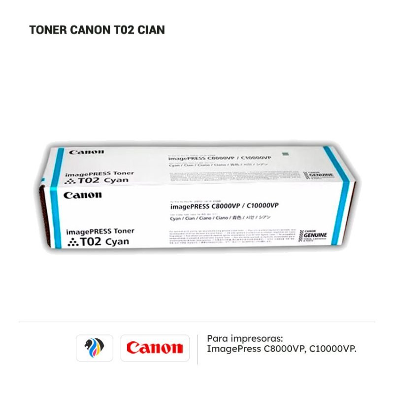 Toner Canon T02 Cian para 8000 10000 • Nuevo