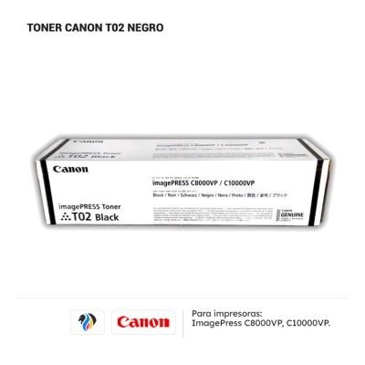 Toner Canon T02 Negro para 8000 10000 • Nuevo