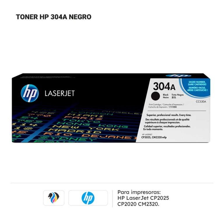 Toner HP 304A Negro para CP2025 2020 • Nuevo