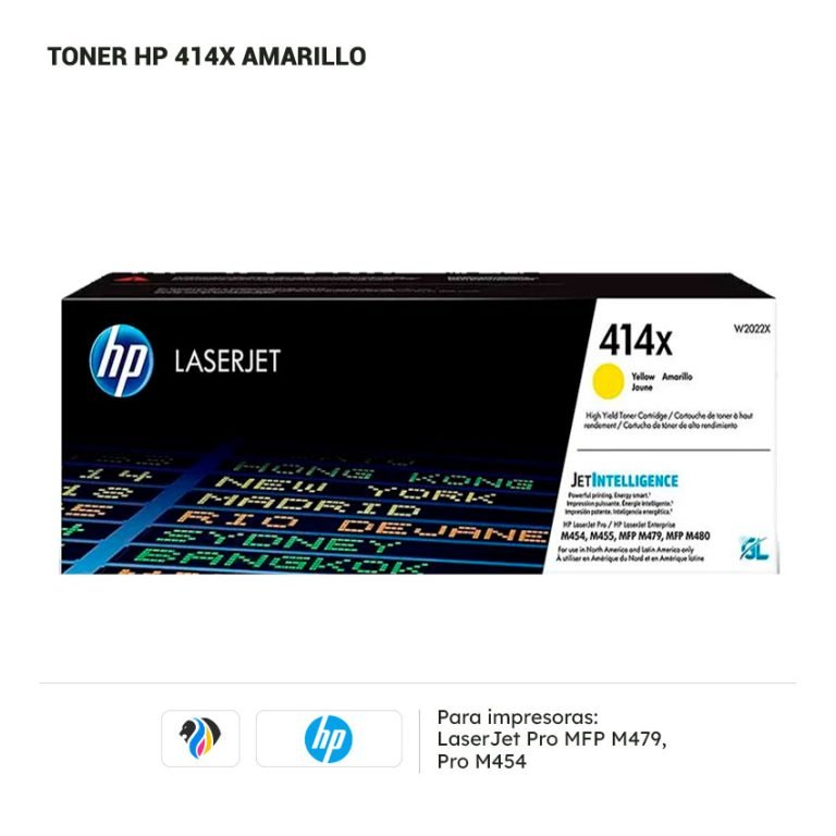 Toner HP 414X Amarillo para M454 • Nuevo