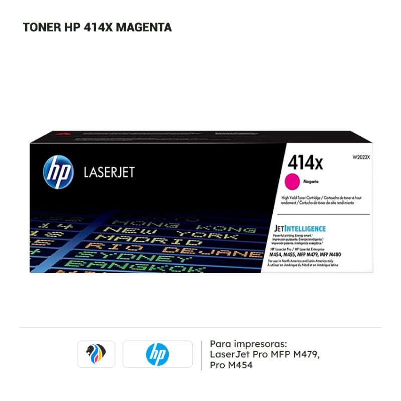 Toner HP 414X Magenta para M454 • Nuevo