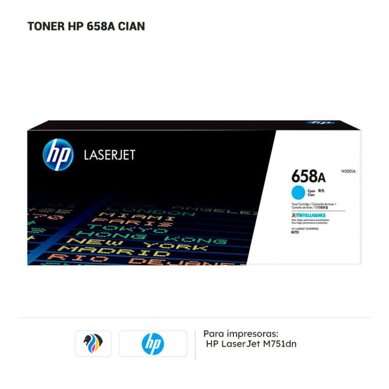 Toner HP 658A Cian para M751 • Nuevo