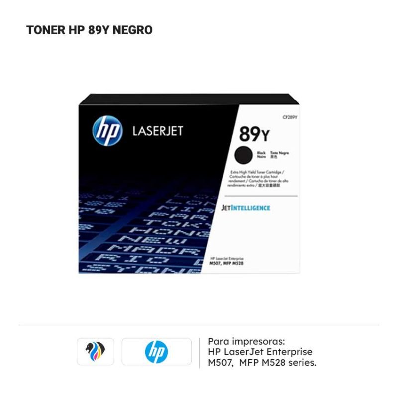 Toner HP 89Y Negro para M507 • Nuevo