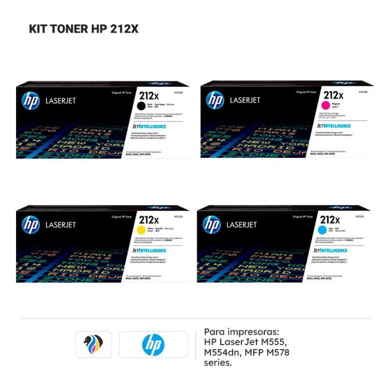 Kit Toner HP 212X para M554 555 • Nuevo