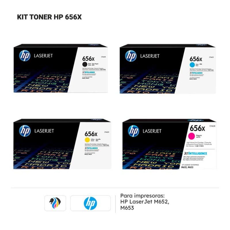 Kit Toner HP 656X para M652 653 • Nuevo