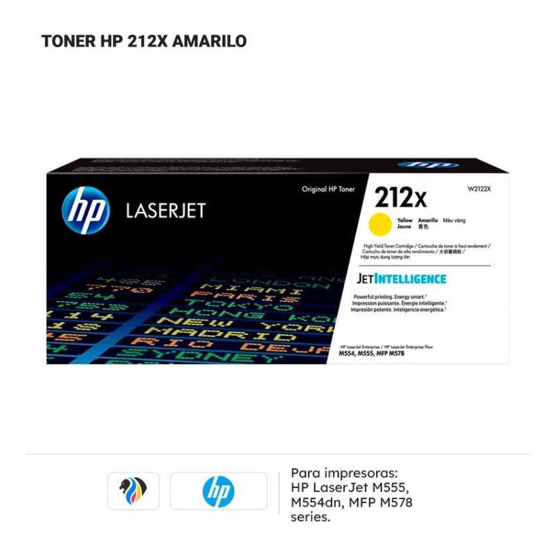 Toner HP 212X Amarillo para M554 555 • Nuevo