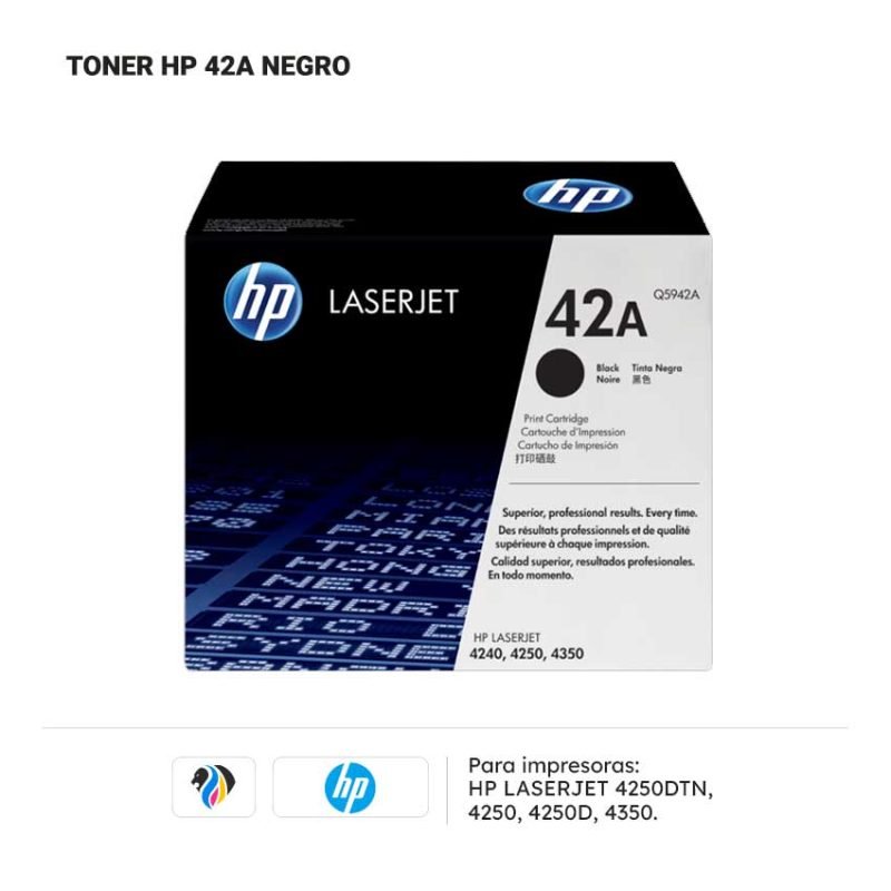 Toner HP 42A Negro para 4250D 4350 • Nuevo
