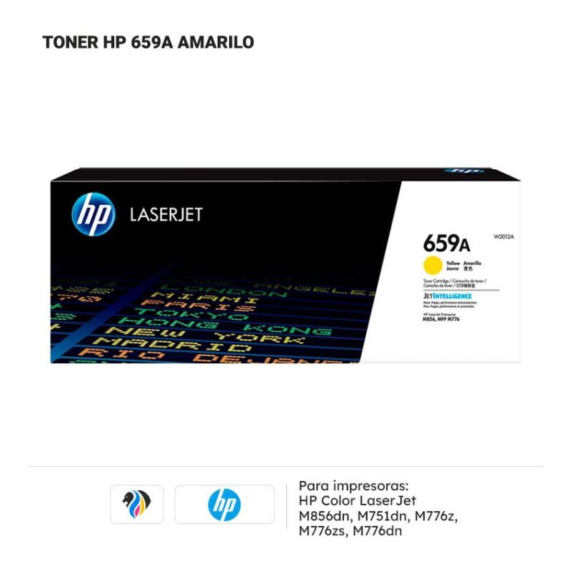 Toner HP 659A Amarillo para M856dn M751 • Nuevo