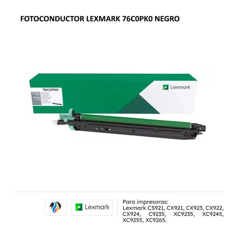 Fotoconductor Lexmark 76C0PK0 Negro para 921 922 • Nuevo