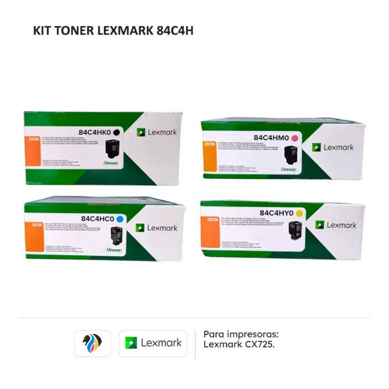 Kit Toner Lexmark 84C4H para 725 • Nuevo