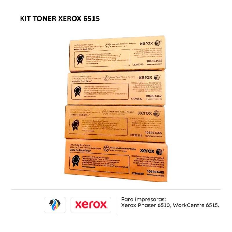 Kit Toner Xerox 6515 Workcentre 6510 Phaser • Nuevo
