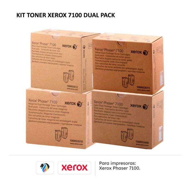 Kit Toner Xerox 7100 Dual Pack • Nuevo