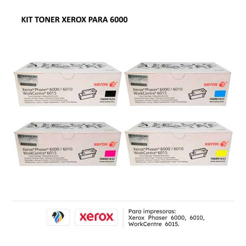 Kit Toner Xerox 6000 6010 Phaser 6015 Workcentre • Nuevo