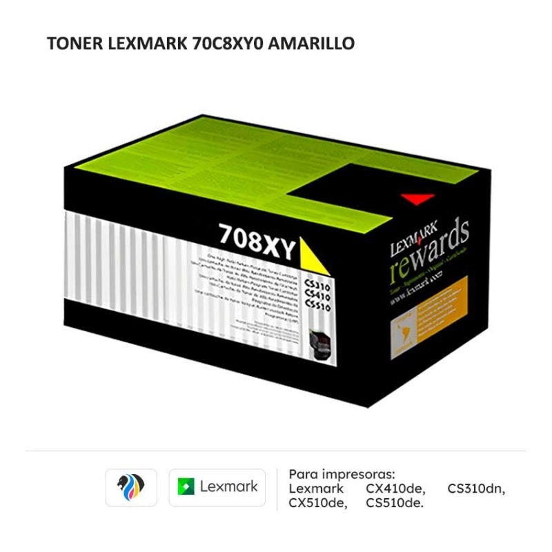 Toner Lexmark 70C8XY0 Amarillo para 310 410 510 • Nuevo