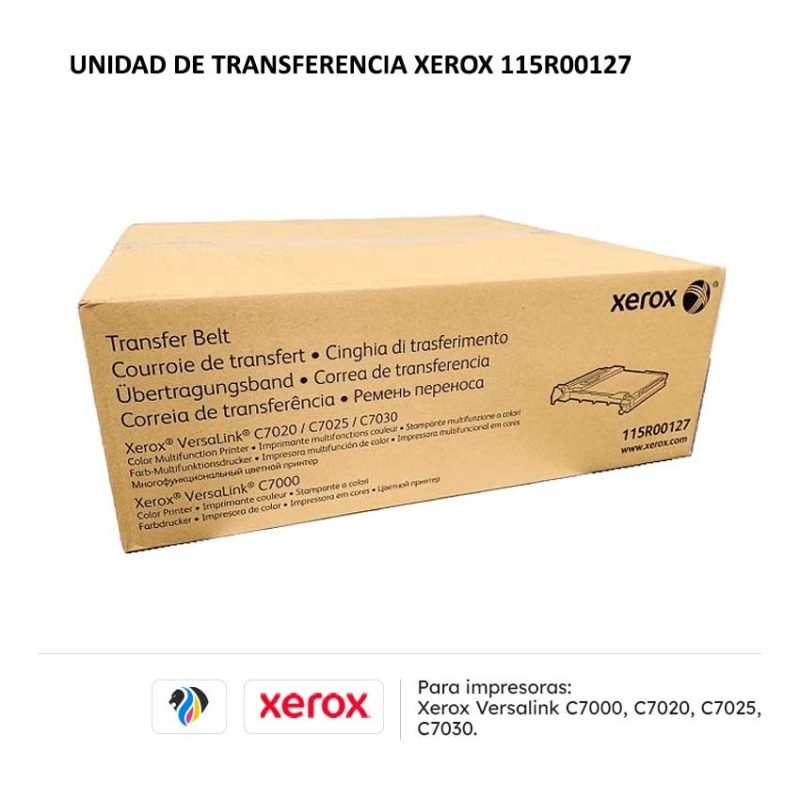 UNIDAD DE TRANSFERENCIA XEROX 115R00127 PARA 7000 • Nuevo