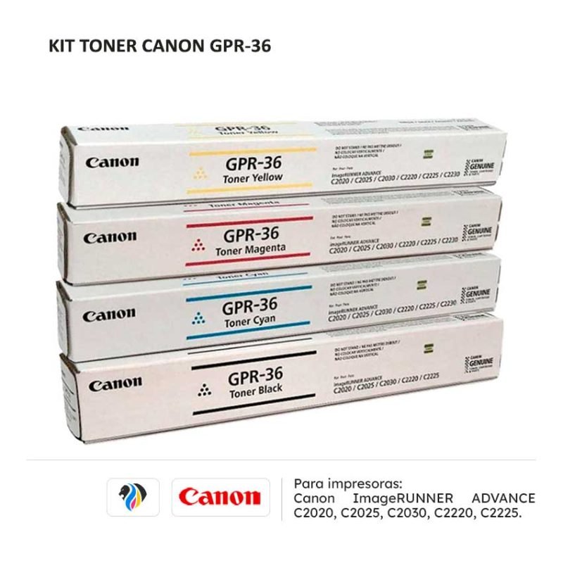 Kit Toner Canon GPR-36 para C2020 2025 2030 • Nuevo