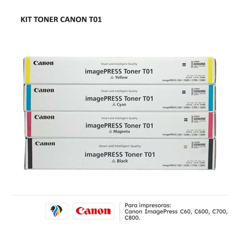 Kit Toner Canon T01 Para C60 C600 C700 C800 • Nuevo