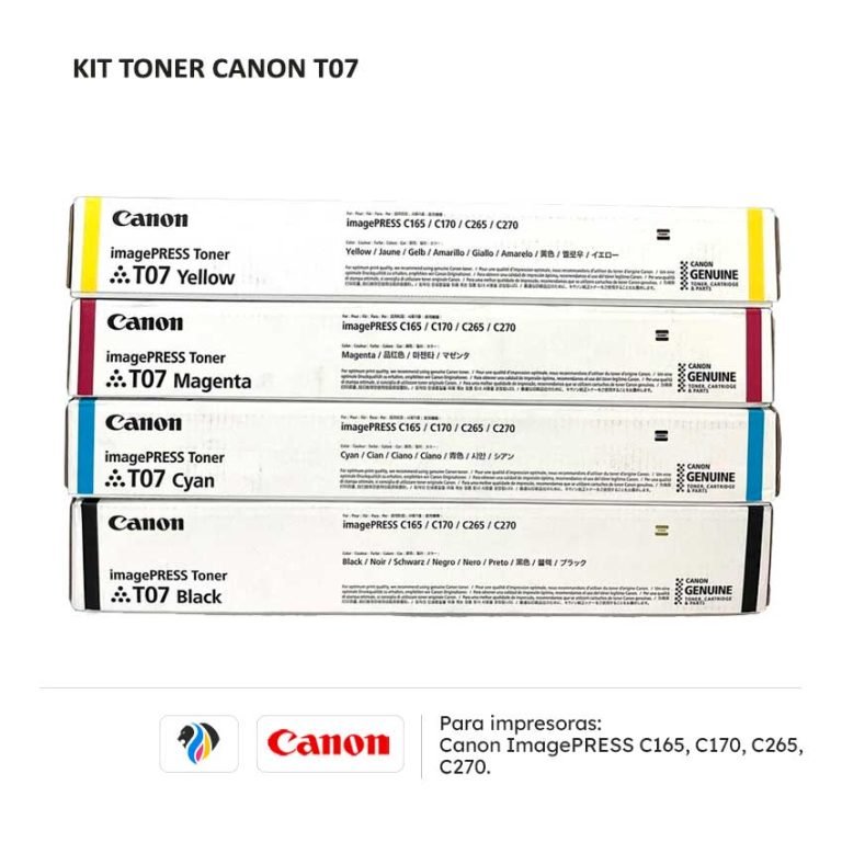 Kit Toner Canon T07 Para C165 C170 C265 C270 • Nuevo