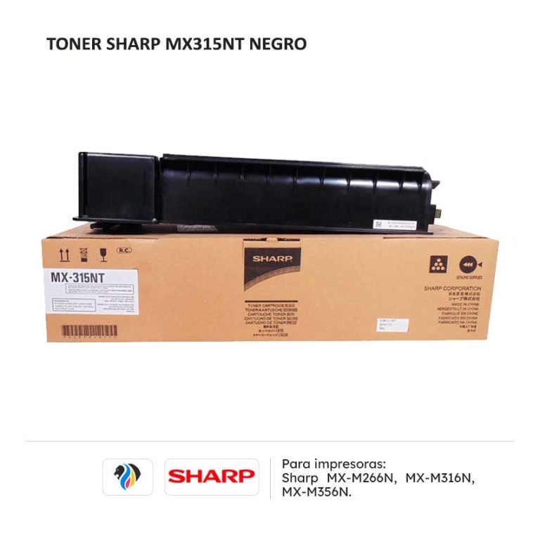 Toner Sharp MX315NT Negro Para M266N M316N M356N • Nuevo